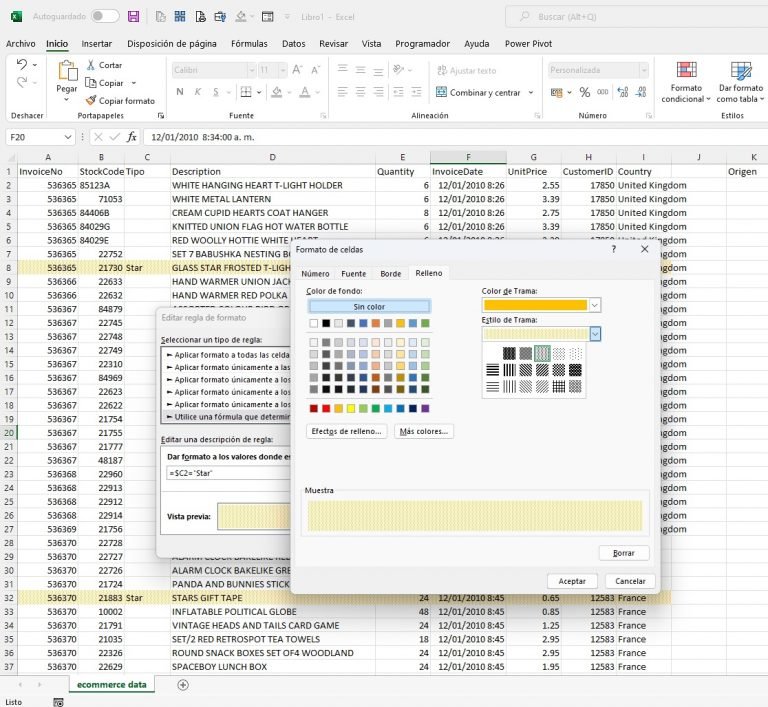 [Excel] Cambiar color de una fila dependiendo de una celda - Excelerar