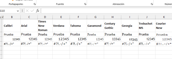 Mejores fuentes (letras) para usar en Excel - Excelerar