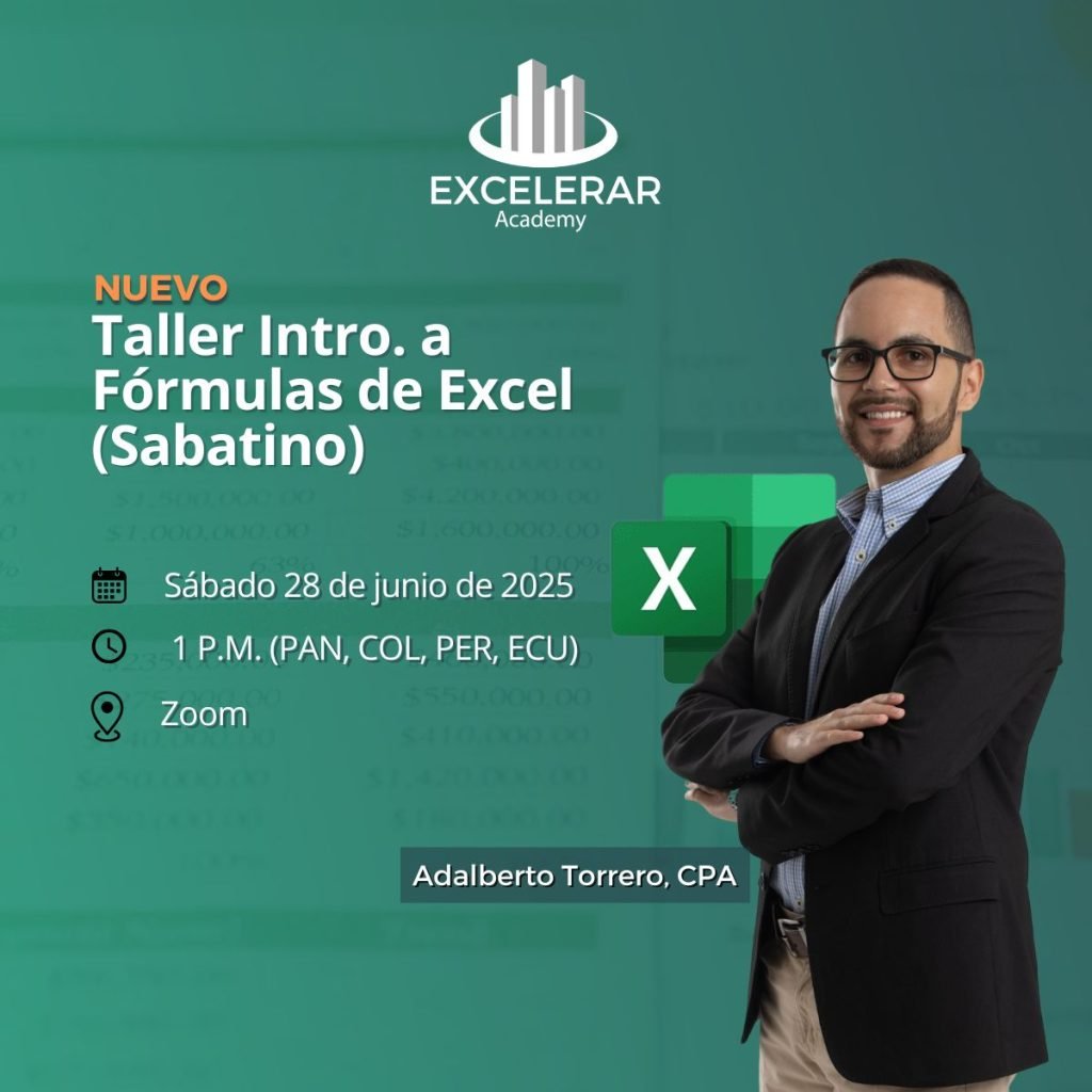 Taller Virtual - Intro a Fórmulas de Excel- Junio 2025 - Excelerar